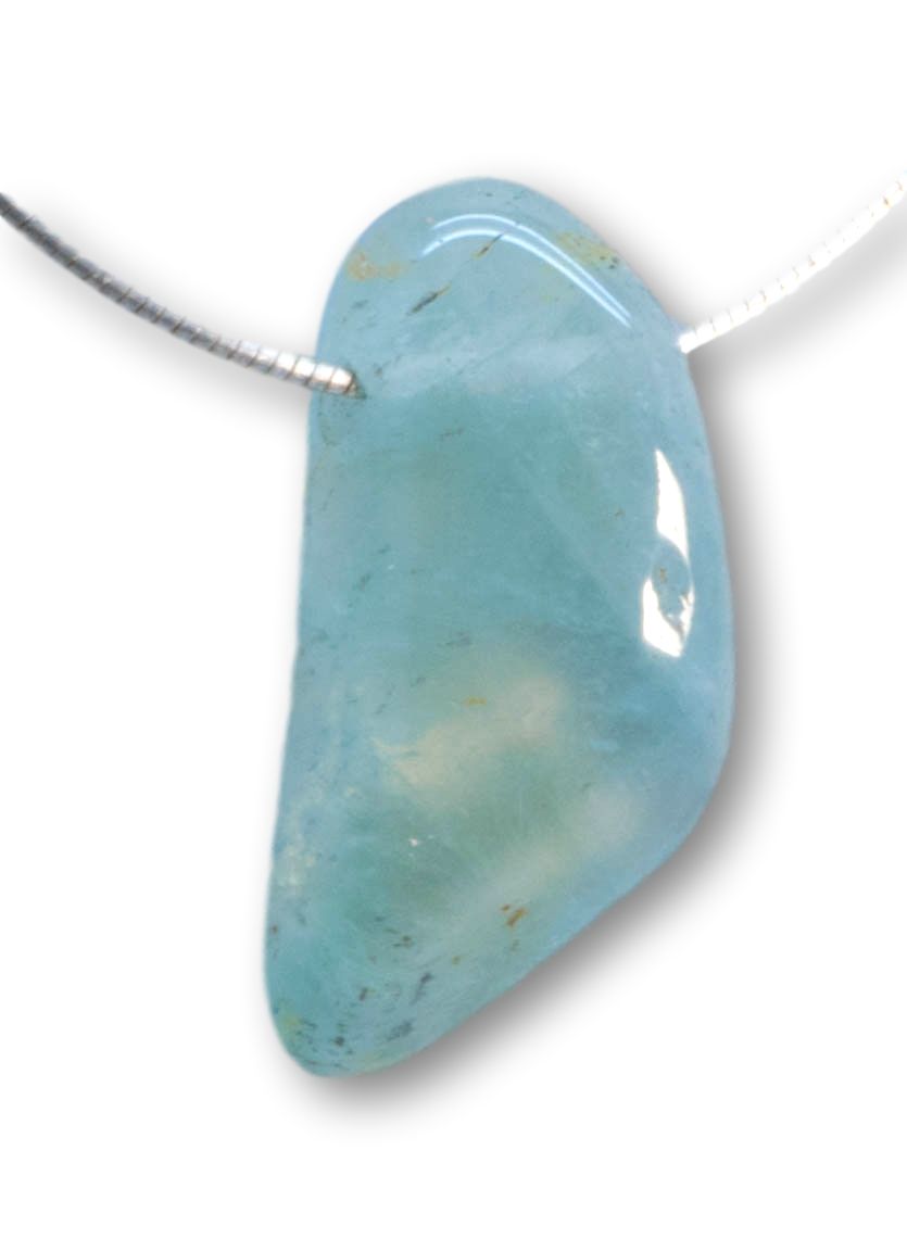 blauer Topas Edelstein Anhänger