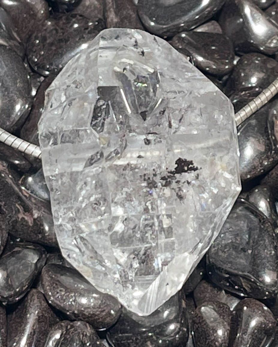Herkimer "Diamant" Quarz Trommelstein Schmuck Ketten Anhänger ...