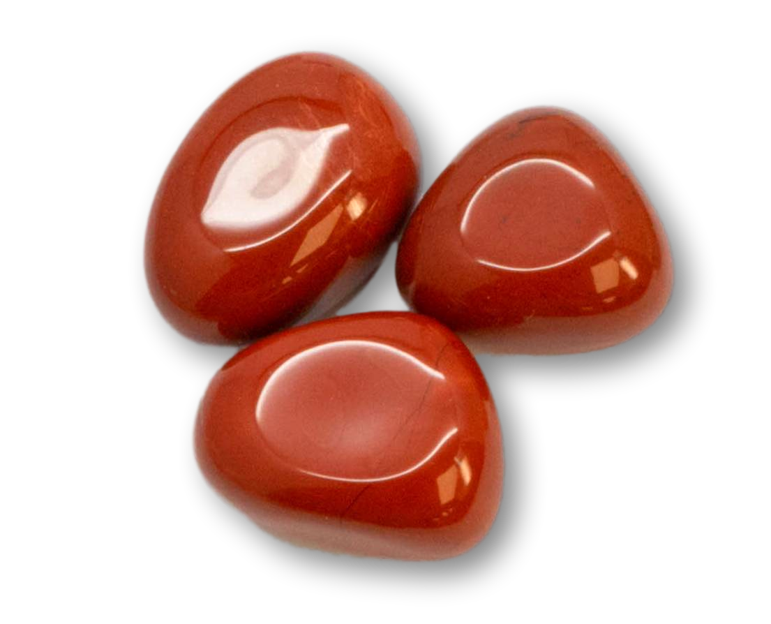 roter Jaspis Edelstein - Trommelstein - Handschmeichler - A Qualität #5400